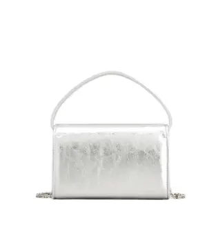 ROGER VIVIER Pilgrim Embellished Micro Tote Bag - Silver
