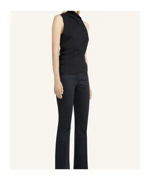 COURREGES Sleeveless Draped Top With Ac Logo