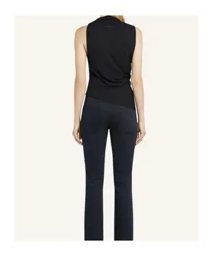 COURREGES Sleeveless Draped Top With Ac Logo