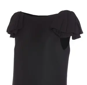 Valentino Garavani Crepe Couture Flared Hem Mini Dress - Black