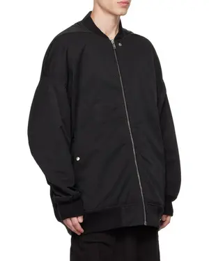 Rick Owens Long Bomber Jacket - Black