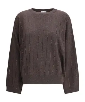 BRUNELLO CUCINELLI Brunello Cucinelli Crewneck Knitted Jumper With Ribbed Accents