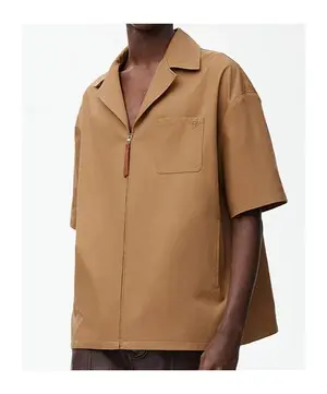 Loewe Zip Camp-collar Short-sleeve Shirt