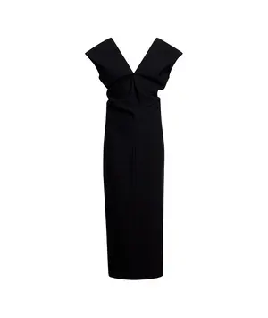 Khaite V-neck Sleeveless Maxi Dress