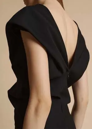 Khaite V-neck Sleeveless Maxi Dress