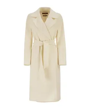 Max Mara Max Mara Studio Belted Coat White