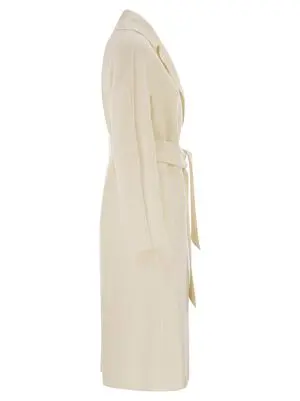 Max Mara Cles Belted Coat - White