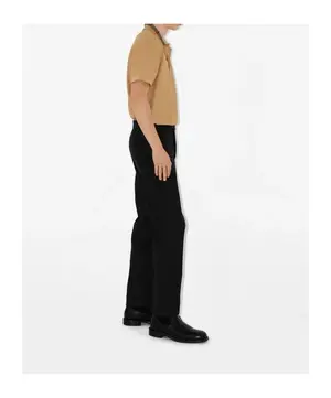 Burberry Check Collar Short Sleeved Polo Shirt - Light Brown