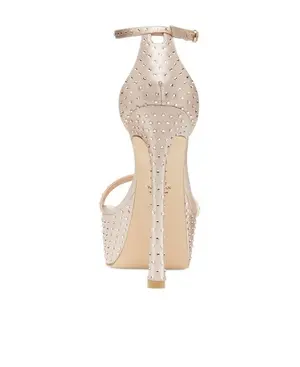 STUART WEITZMAN Embellished Platform Sandals - Nude