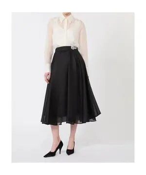 Max Mara Flared Midi Skirt - Black