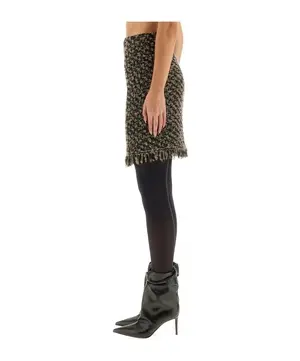 Fabiana Filippi A-line Mini Skirt With Fringe Detail - Black