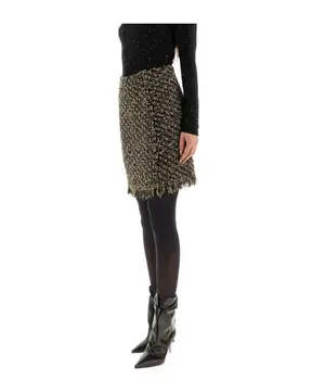 Fabiana Filippi A-line Mini Skirt With Fringe Detail - Black