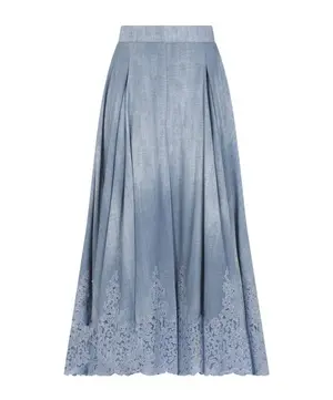Ermanno Scervino High Waist Midi Skirt With Lace Details