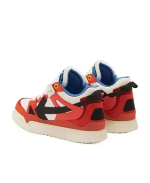 Off-White Mid Top Sponge Sneakers - Red