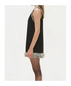 Simkhai Darcy Beaded Fringe Mini Dress