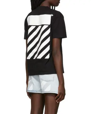 Off-White Diagonal Stripe Print T-shirt