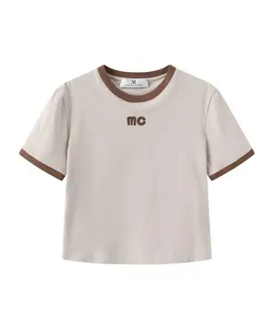 Marissa Chiara Short Sleeve Cropped T-shirt With Contrasting Trim