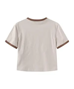 Marissa Chiara Short Sleeve Cropped T-shirt With Contrasting Trim