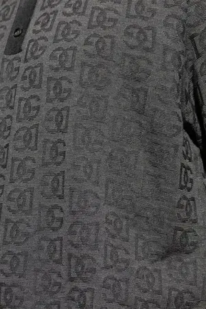 Dolce & Gabbana Dolce Gabbana Dg Logo Jacquard Knitted Polo Shirt