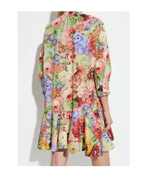 Moschino Multicolor Floral Print Dress