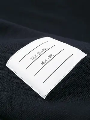 Thom Browne Rwb-striped Crewneck Sweatshirt - Navy Blue