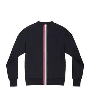 Thom Browne Rwb-striped Crewneck Sweatshirt - Navy Blue