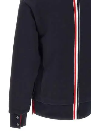 Thom Browne Rwb-striped Crewneck Sweatshirt - Navy Blue