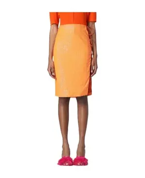 ROTATE BY BIRGER CHRISTENSEN Sequined Tie-up Skirt