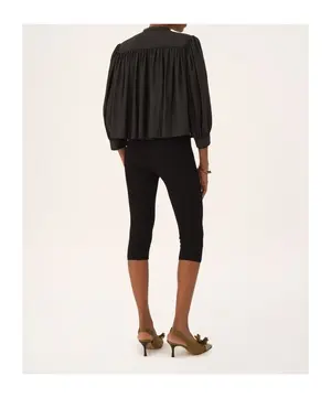 Chloé Gathered Ruffle Top