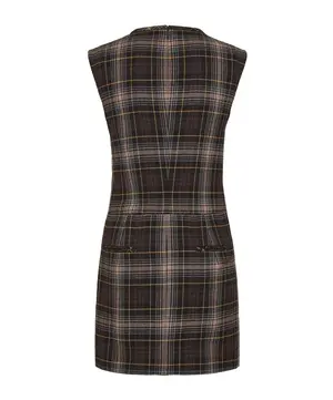 Fendi Tartan Sleeveless Mini Dress