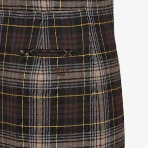 Fendi Tartan Sleeveless Mini Dress