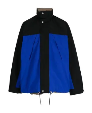 Sacai Funnel-neck Reversible Jacket - Blue