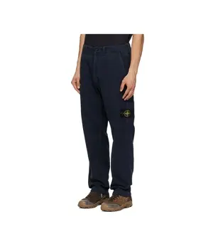 Stone Island Casual Trousers With Belt Loops - Blue