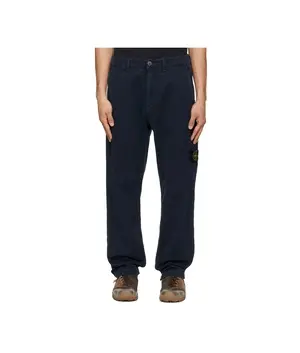Stone Island Regular Fit Trousers With Old Effect