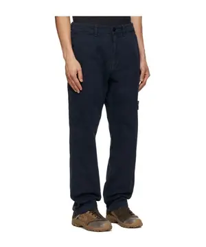 Stone Island Regular Fit Trousers With Old Effect