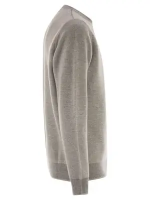 Peserico Textured Crew Neck Knitwear - Gray