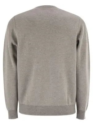 Peserico Textured Crew Neck Knitwear - Gray