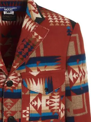 Junya Watanabe All-over Pattern Single-breasted Jacket
