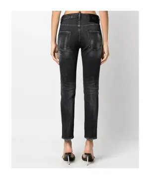 Dsquared2 Straight-leg Distressed Jeans - Black