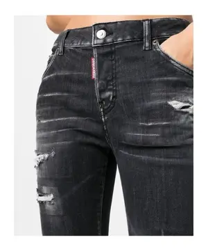 Dsquared2 Straight-leg Distressed Jeans - Black