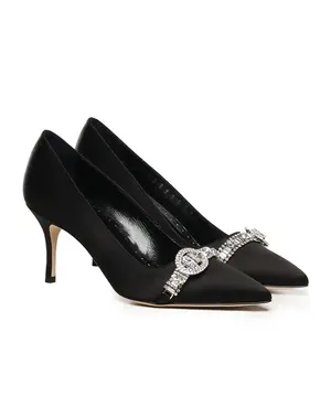 Manolo Blahnik Embellished Pointed Toe Pumps