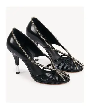 Chloé Leonie Embellished Slingback Pumps