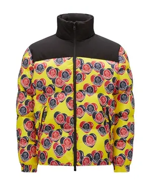 Moncler Antares Zip-up Short Down Jacket With Heart Motif
