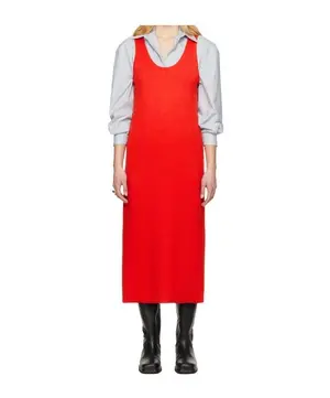 Auralee Sleeveless Knitted Midi Dress