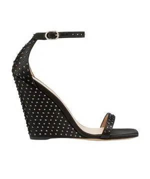 STUART WEITZMAN Crystal-embellished Wedge Sandals