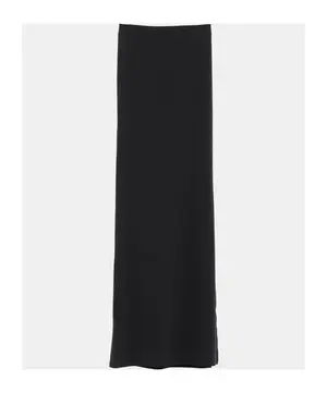 Jacquemus Peplo Maxi Skirt With Pleated Detailing And Slit - Black