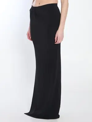 Jacquemus Peplo Maxi Skirt With Pleated Detailing And Slit - Black