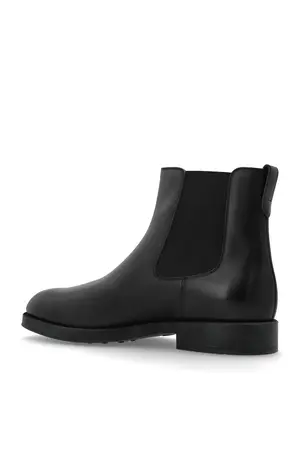 TOD'S Round Toe Chelsea Boots - Black