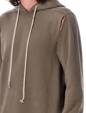 Rick Owens Cut-out Detailed Long Hoodie