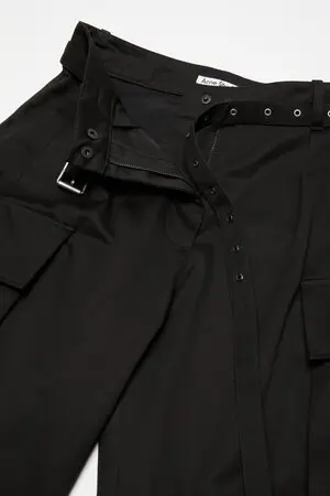 Acne Studios Belted Cargo Trousers - Black